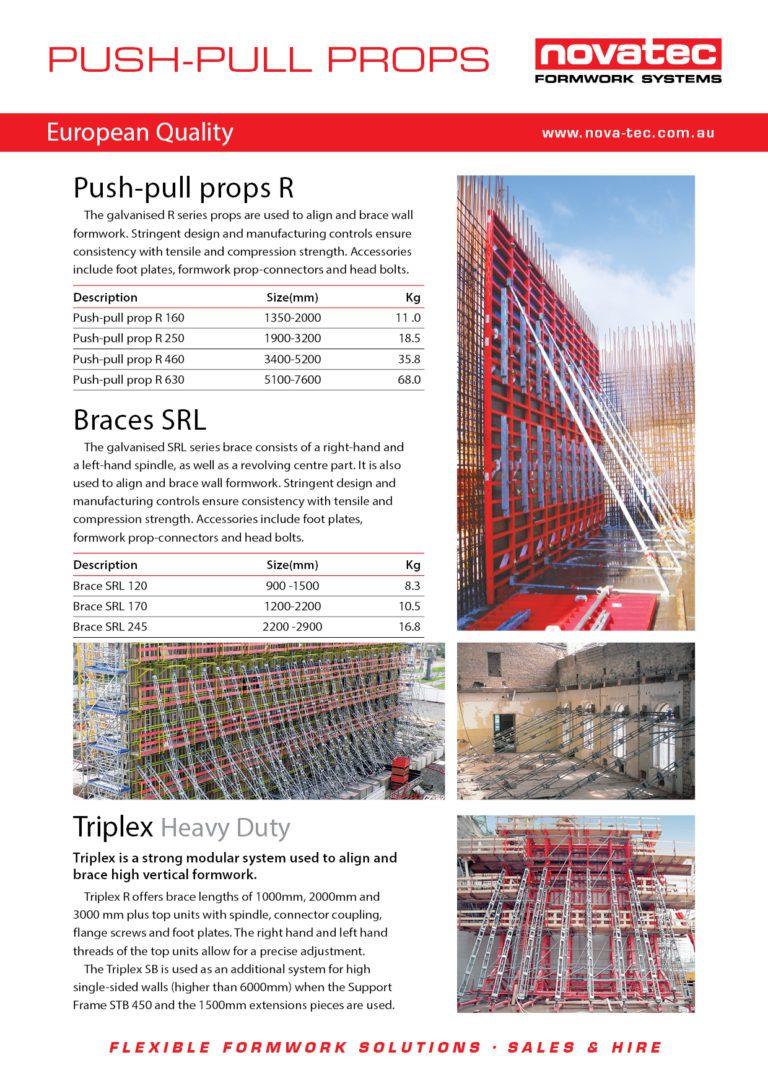 Push-Pull Props - Novatec Formwork Systems