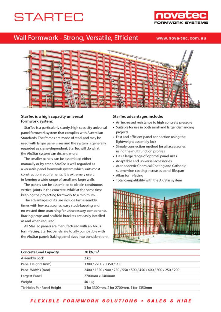StarTec - Novatec Formwork Systems